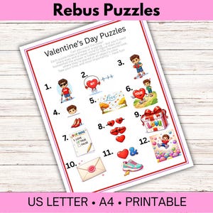 Valentines Rebus Puzzles - Etsy
