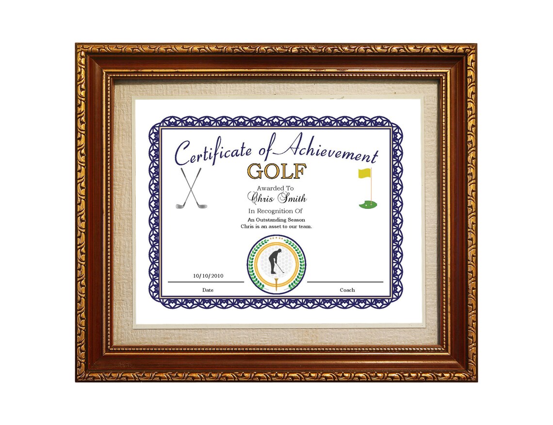 Golf Certificate Template for Golf Awards, Editable Golf Template ...