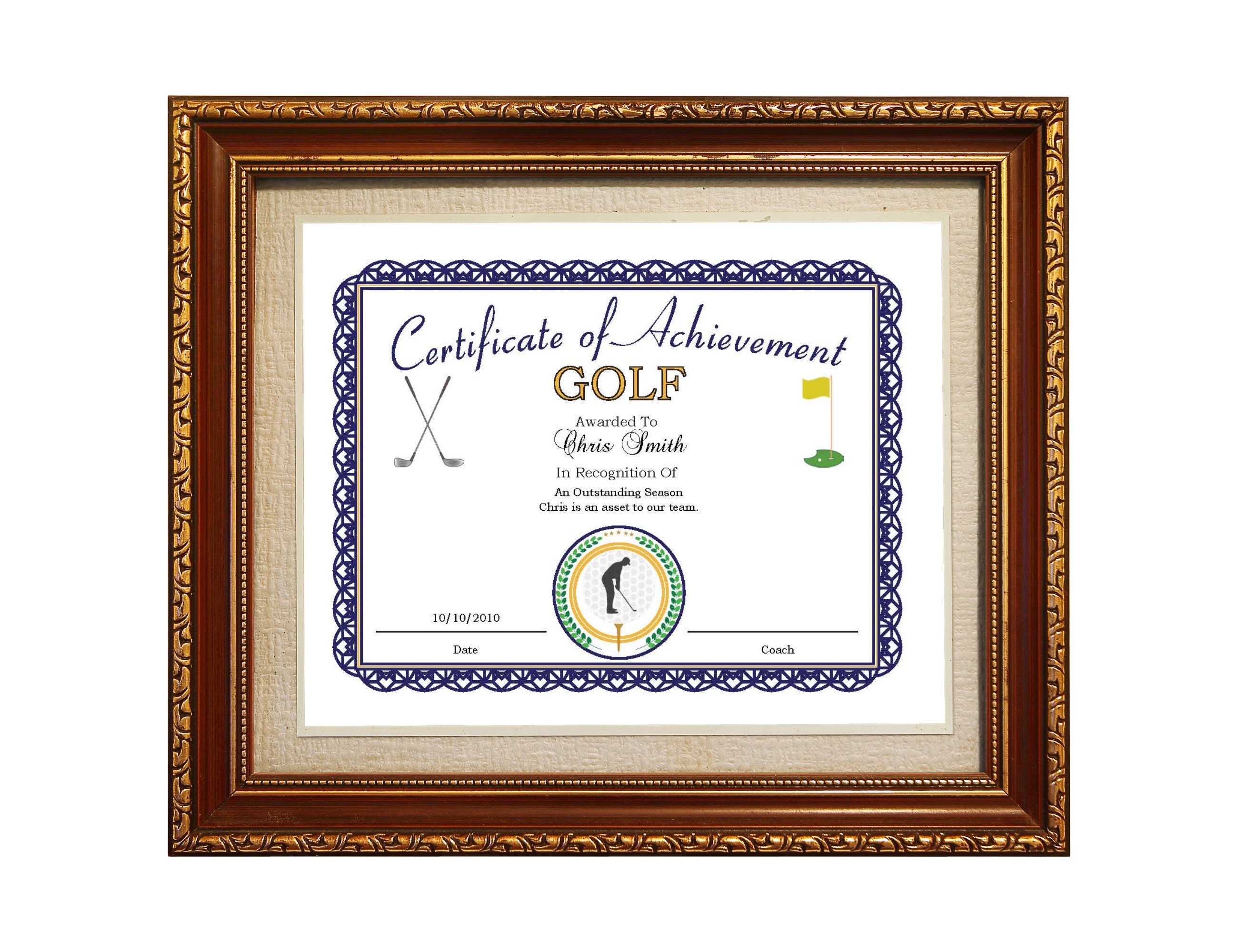 Golf Certificate Template for Golf Awards, Editable Golf Template ...