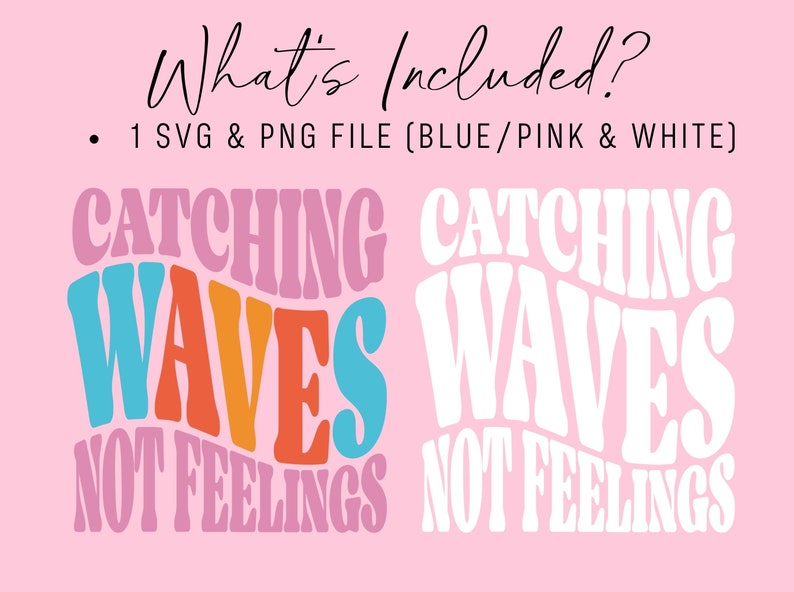 Retro Beach Svg, Preppy Aesthetic Svg, Catching Waves Not Feelings ...