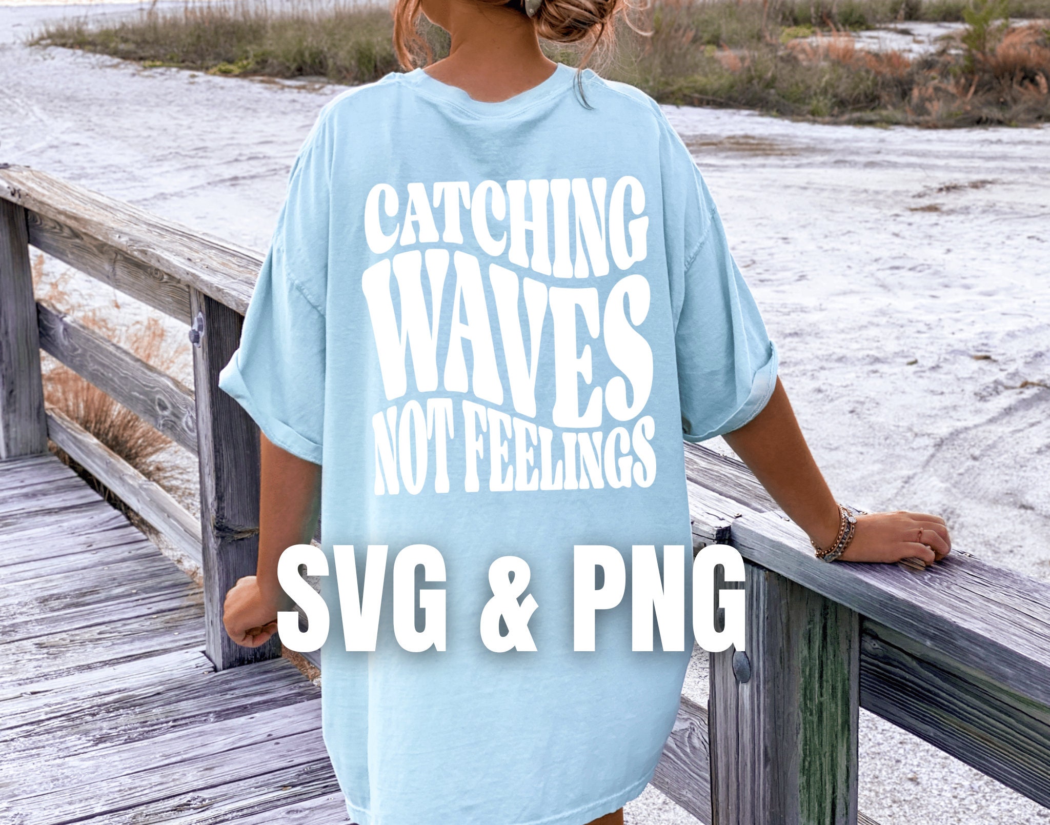 Retro Beach Svg, Preppy Aesthetic Svg, Catching Waves Not Feelings ...