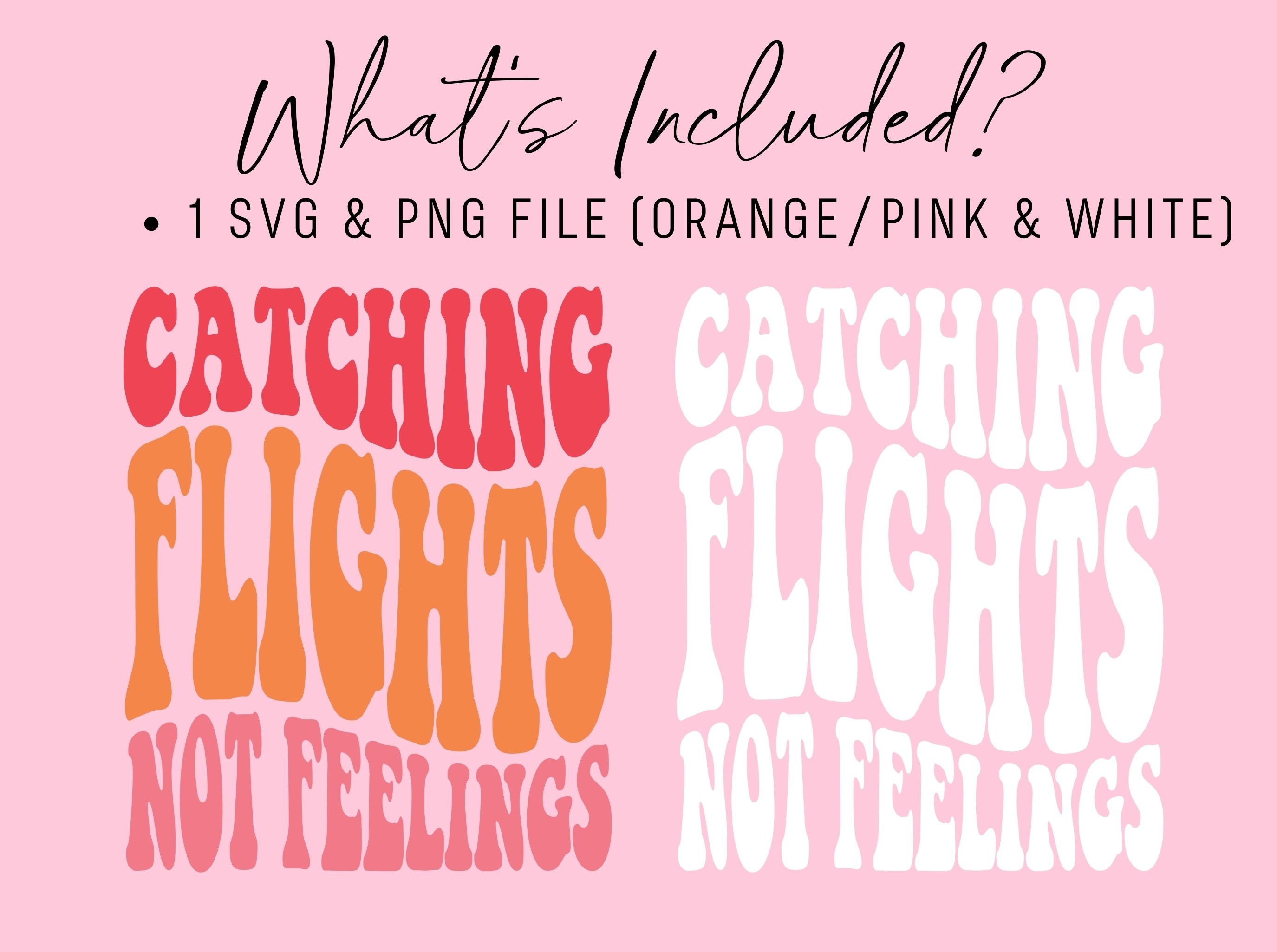 Retro Beach Svg, Preppy Aesthetic Svg, Catching Flights Not Feelings ...