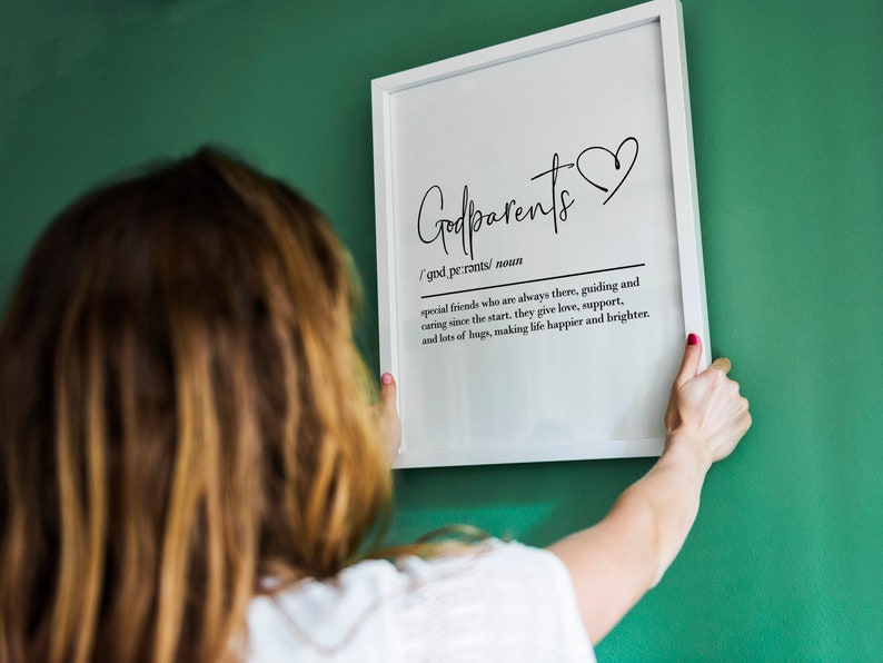 Godparents Definition, Printable Wall Art, Digital Download, Godparents ...