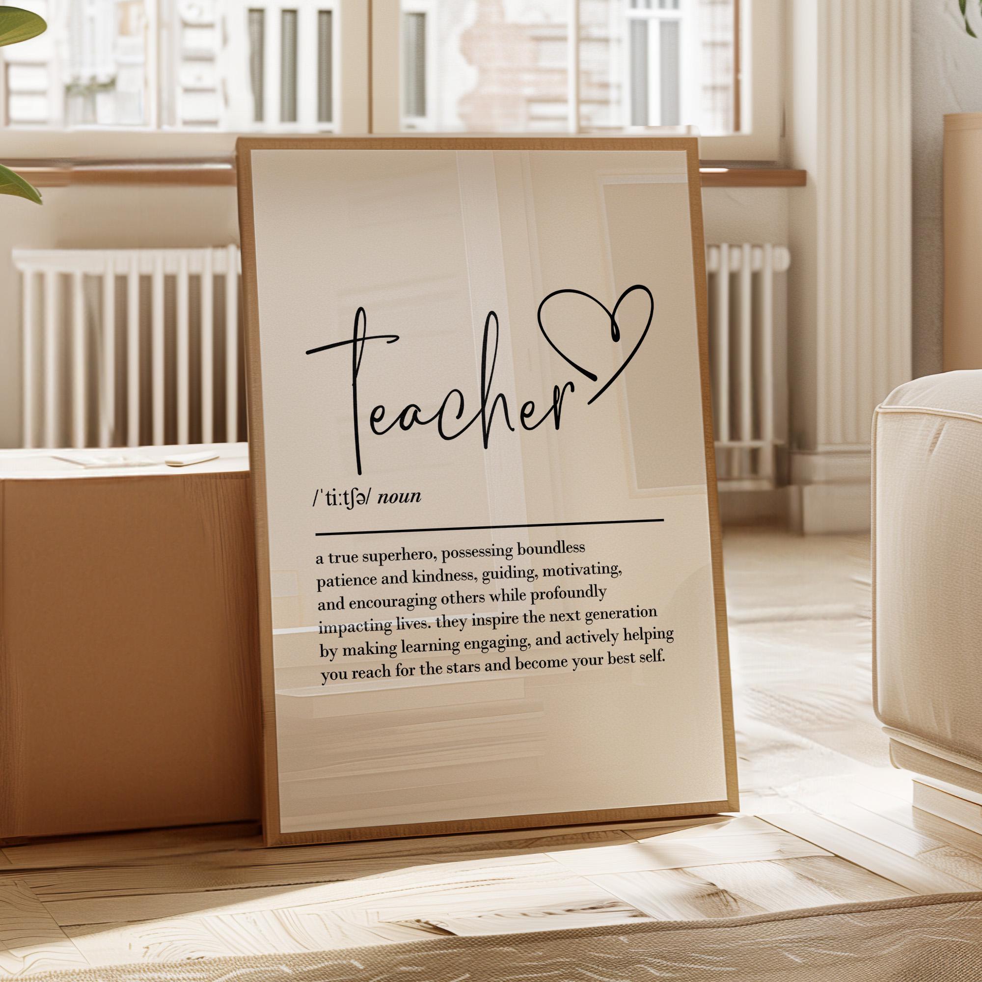 Teacher Definition, Printable Wall Art, Digital Download, Teacher ...