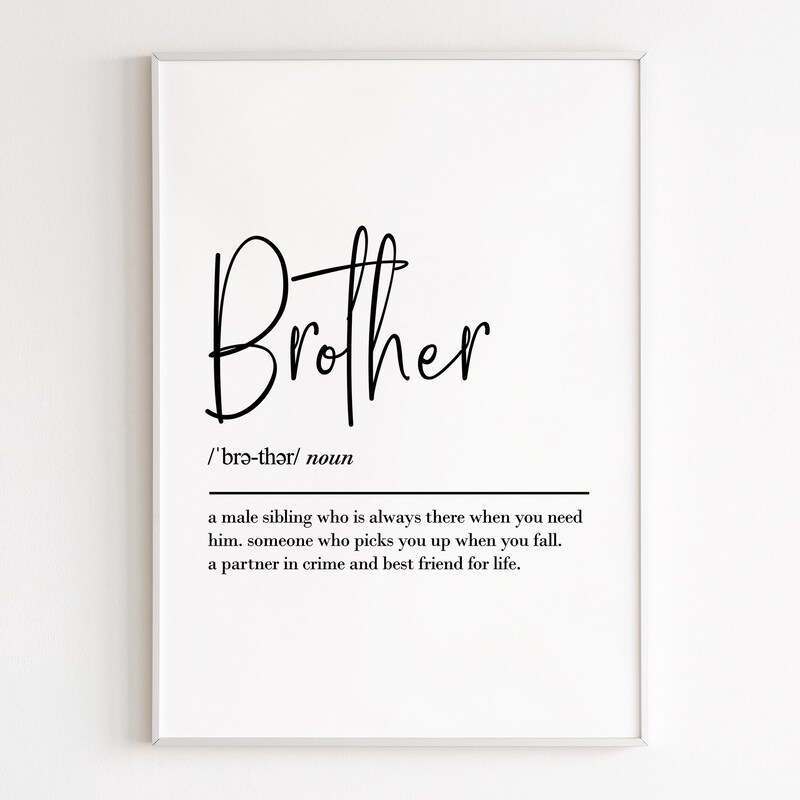 Brother Definition - Etsy
