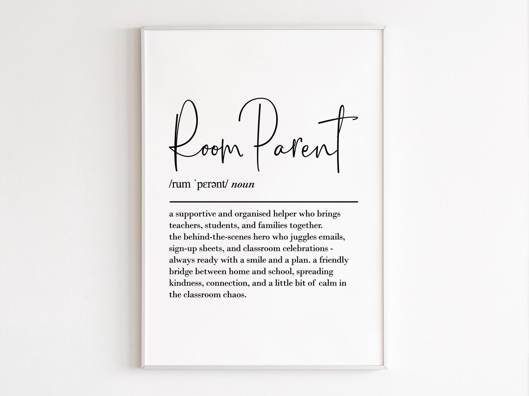 Room Parent Definition, Printable Wall Art, Digital Download, Room ...