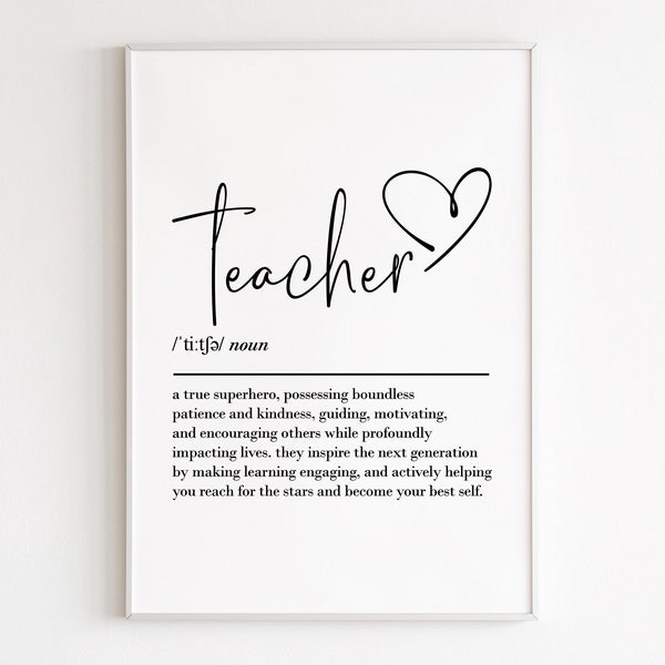 Teacher Thank You Printable - Etsy