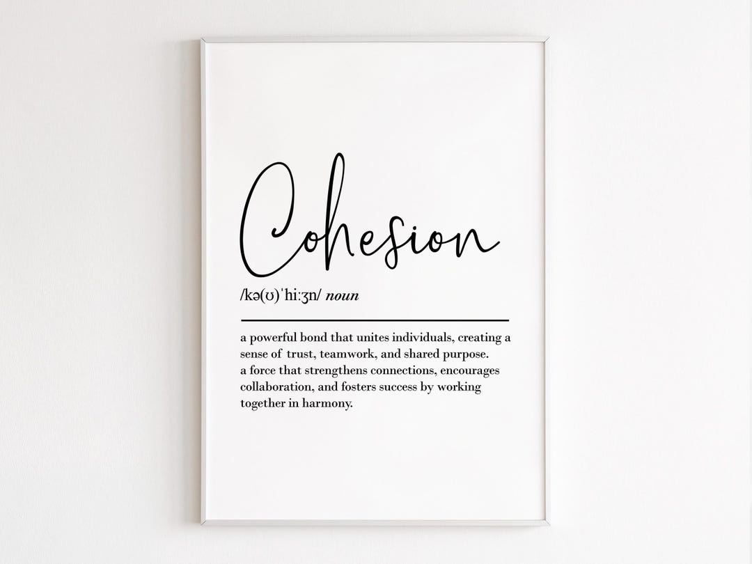Cohesion Definition, Printable Wall Art, Digital Download, Work Bestie ...