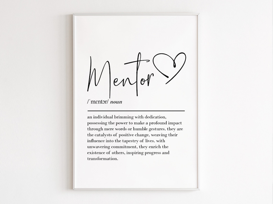 Mentor Definition, Printable Wall Art, Digital Download, Teacher Gifts ...