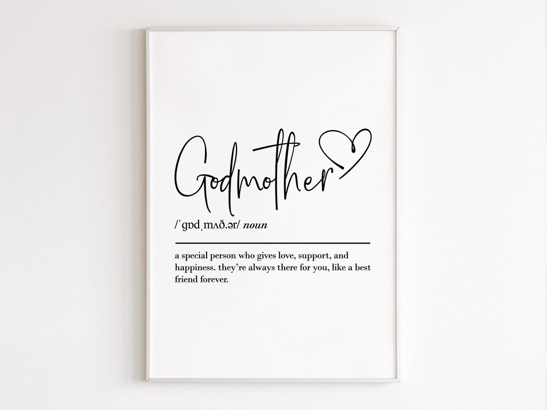 Godmother Definition, Printable Wall Art, Digital Download, Godmother ...