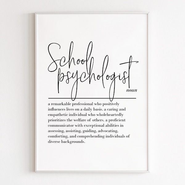 School Psychologist Poster - Etsy