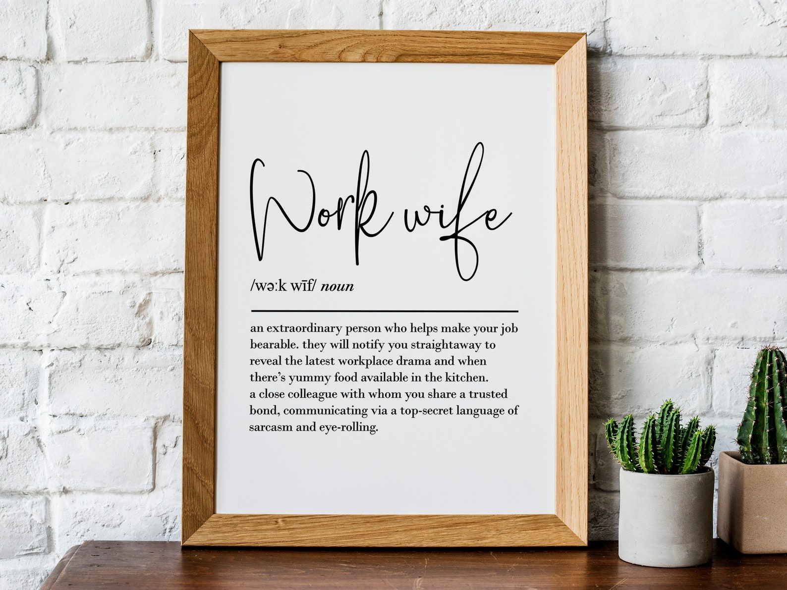Work Wife Definition, Printable Wall Art, Digital Download, Work Wife ...