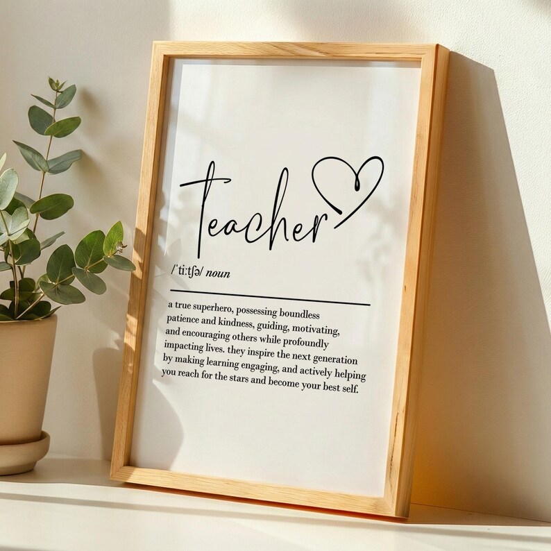 Teacher Definition, Printable Wall Art, Digital Download, Teacher ...