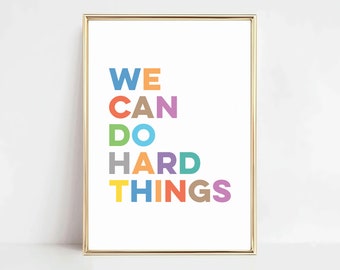 I Can Do Hard Things Poster Print Printable Wall Art Poster - Etsy