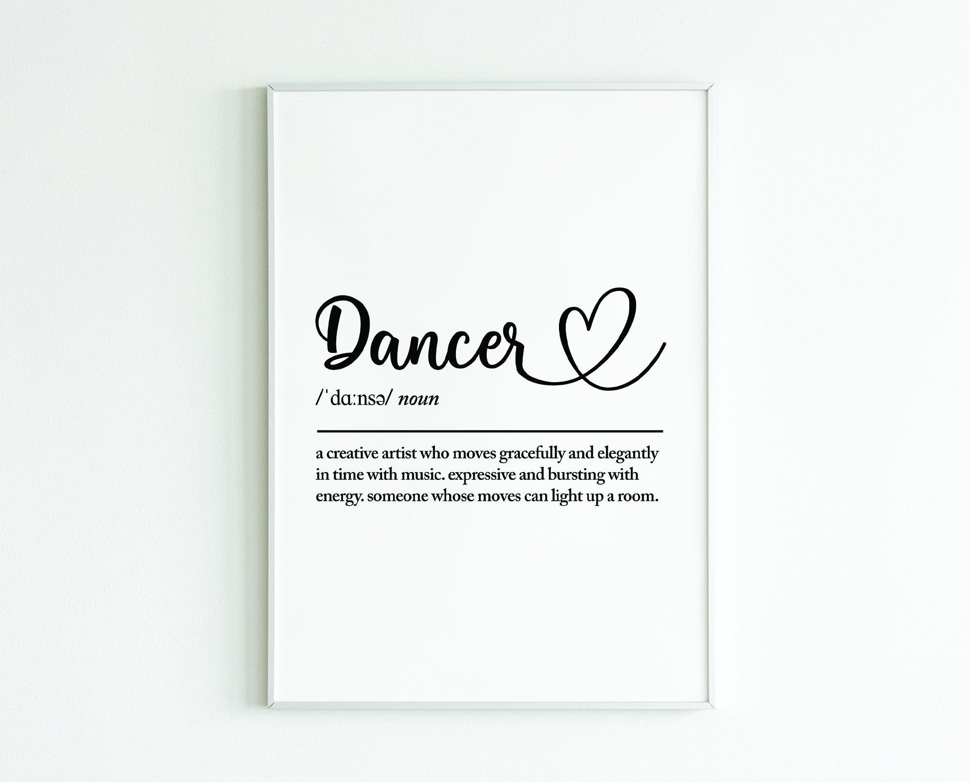Dancer Definition, Printable Wall Art, Digital Download, Dancer Gifts ...