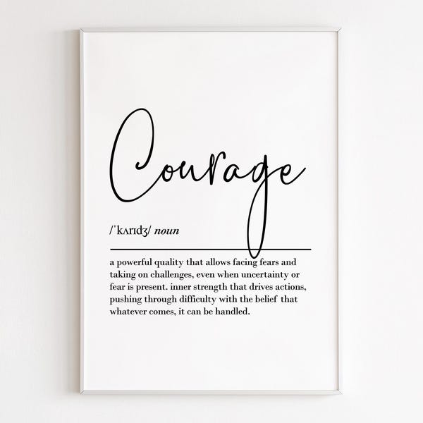 Courage Poster - Etsy