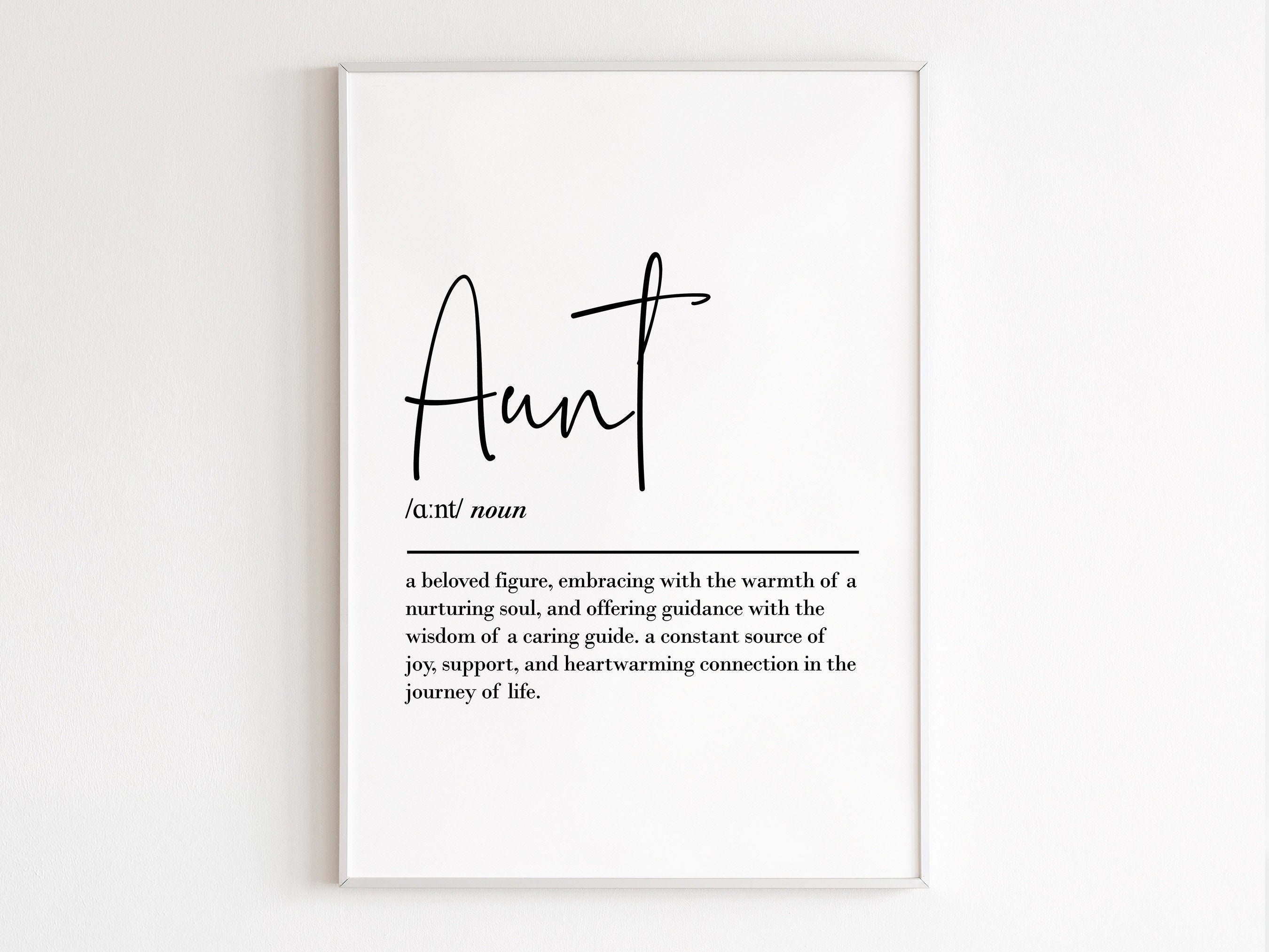Aunt Definition, Printable Wall Art, Digital Download, Aunt Gift ...
