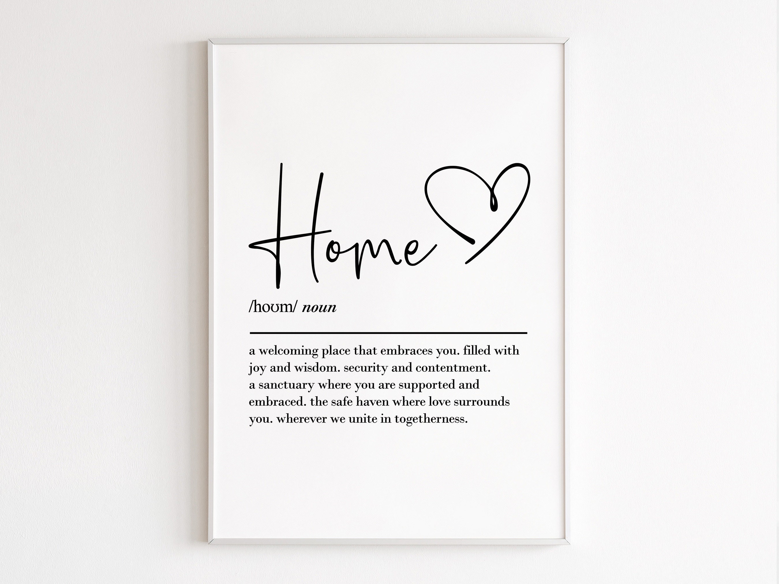 Home Definition Print, Printable Wall Art, Digital Download, Family ...