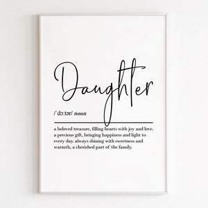 Daughter Definition, Printable Wall Art, Digital Download, Daughter ...