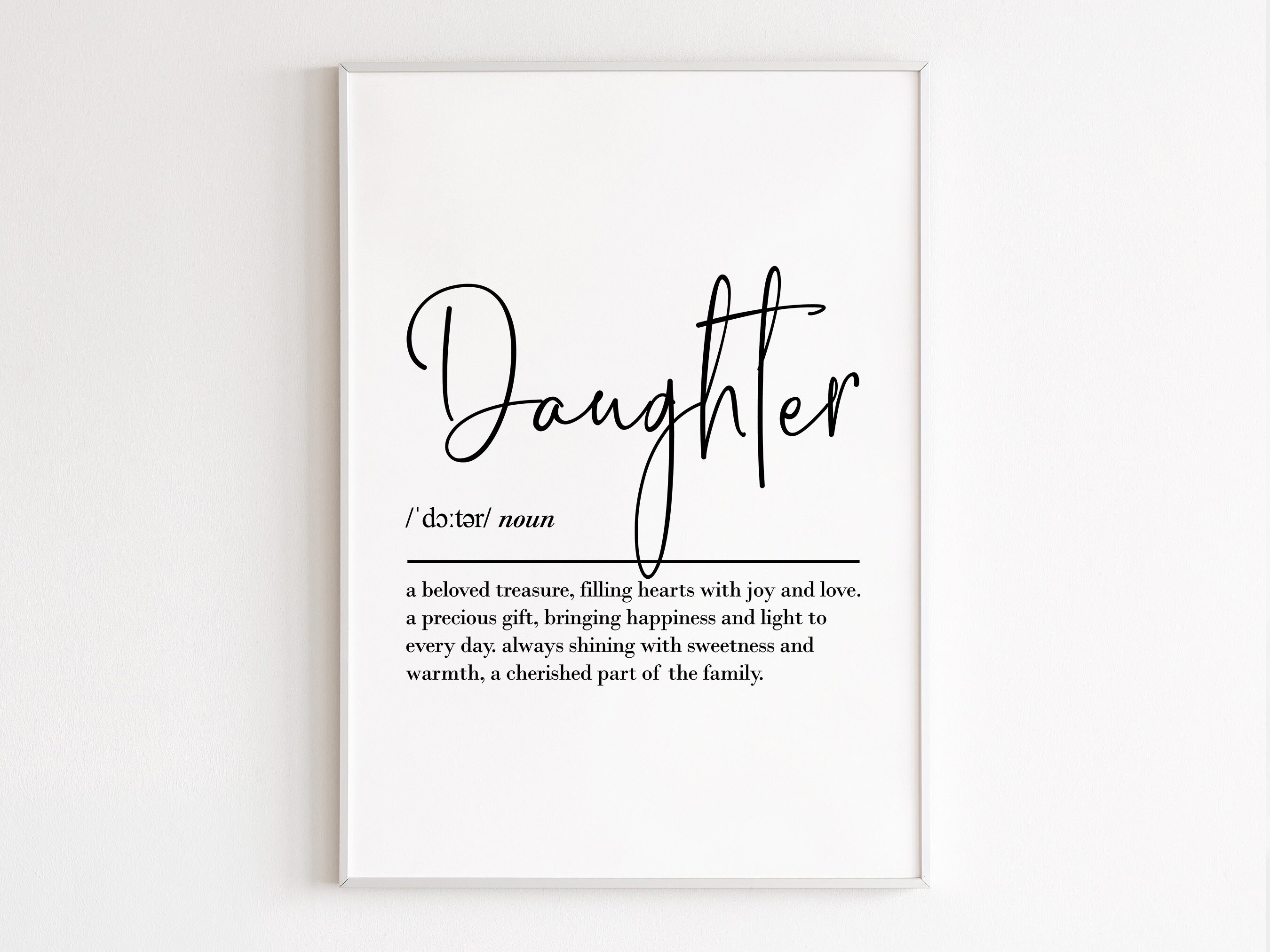 Daughter Definition, Printable Wall Art, Digital Download, Daughter ...