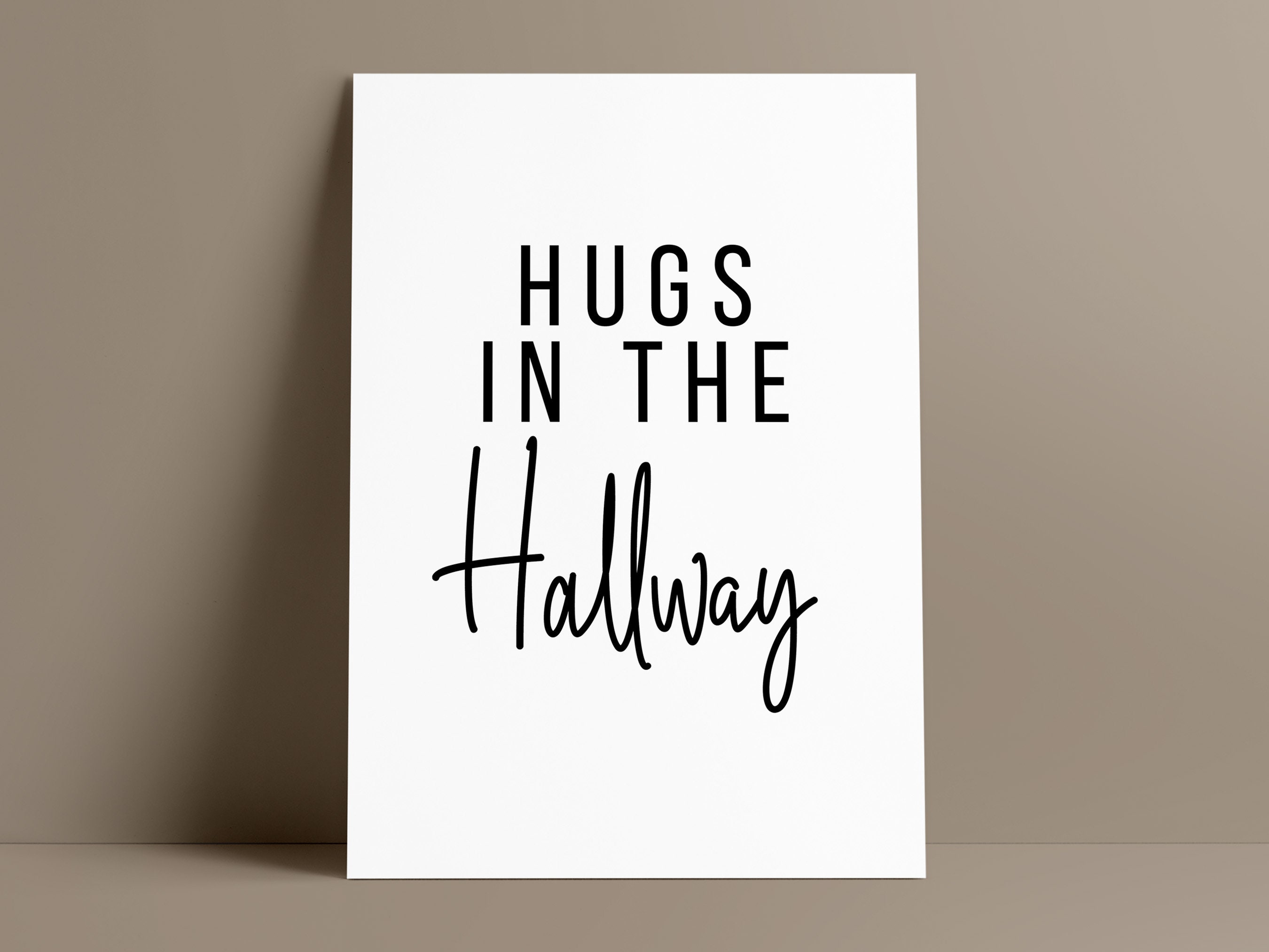 Hugs in the Hallway, Printable Wall Art, Digital Download, Hallway ...