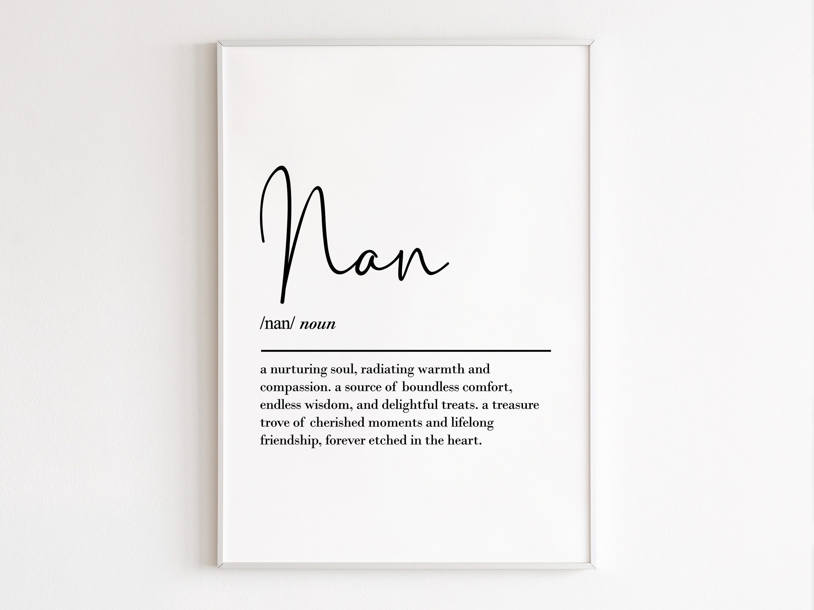 Nan Definition Printable Wall Art Digital Download Nannie - Etsy