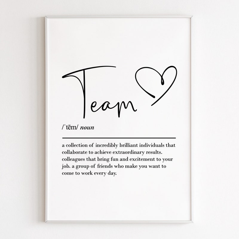 Team Work Sayings - Etsy UK