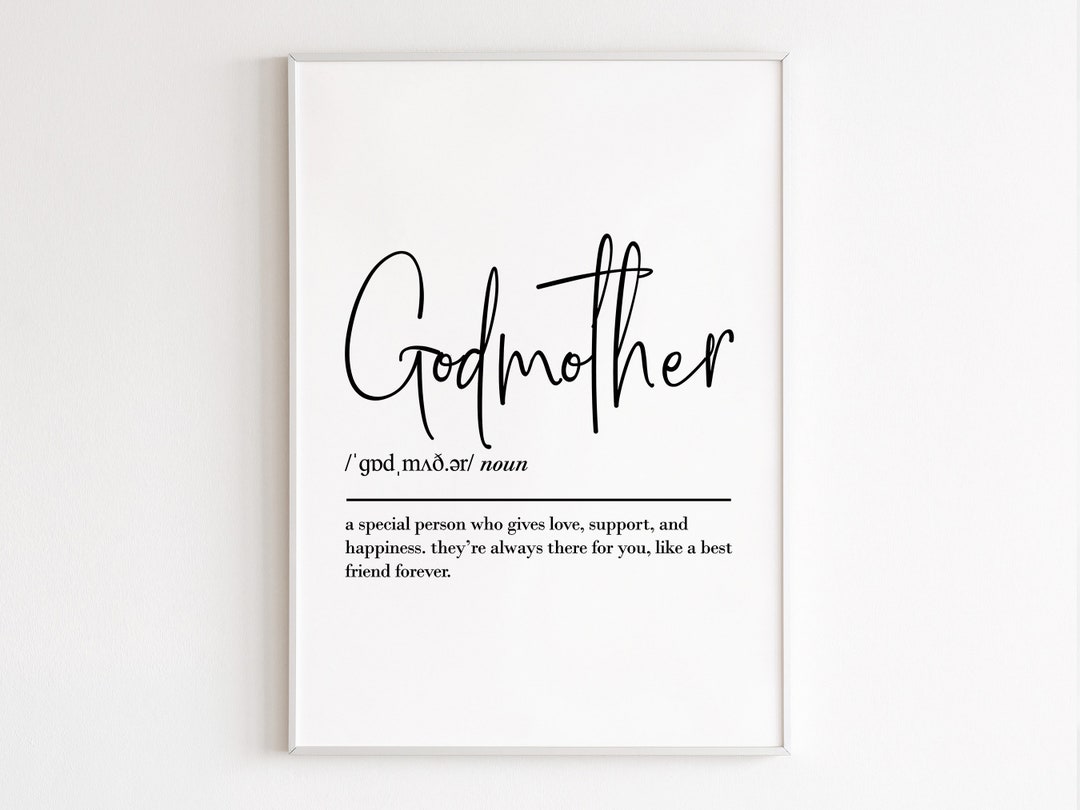 Godmother Definition, Printable Wall Art, Digital Download, Godmother ...