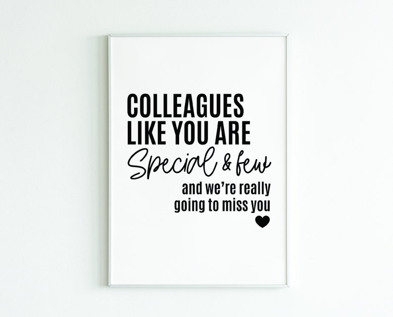 We'll Miss You, Printable Wall Art, Digital Download, Coworker Gift ...