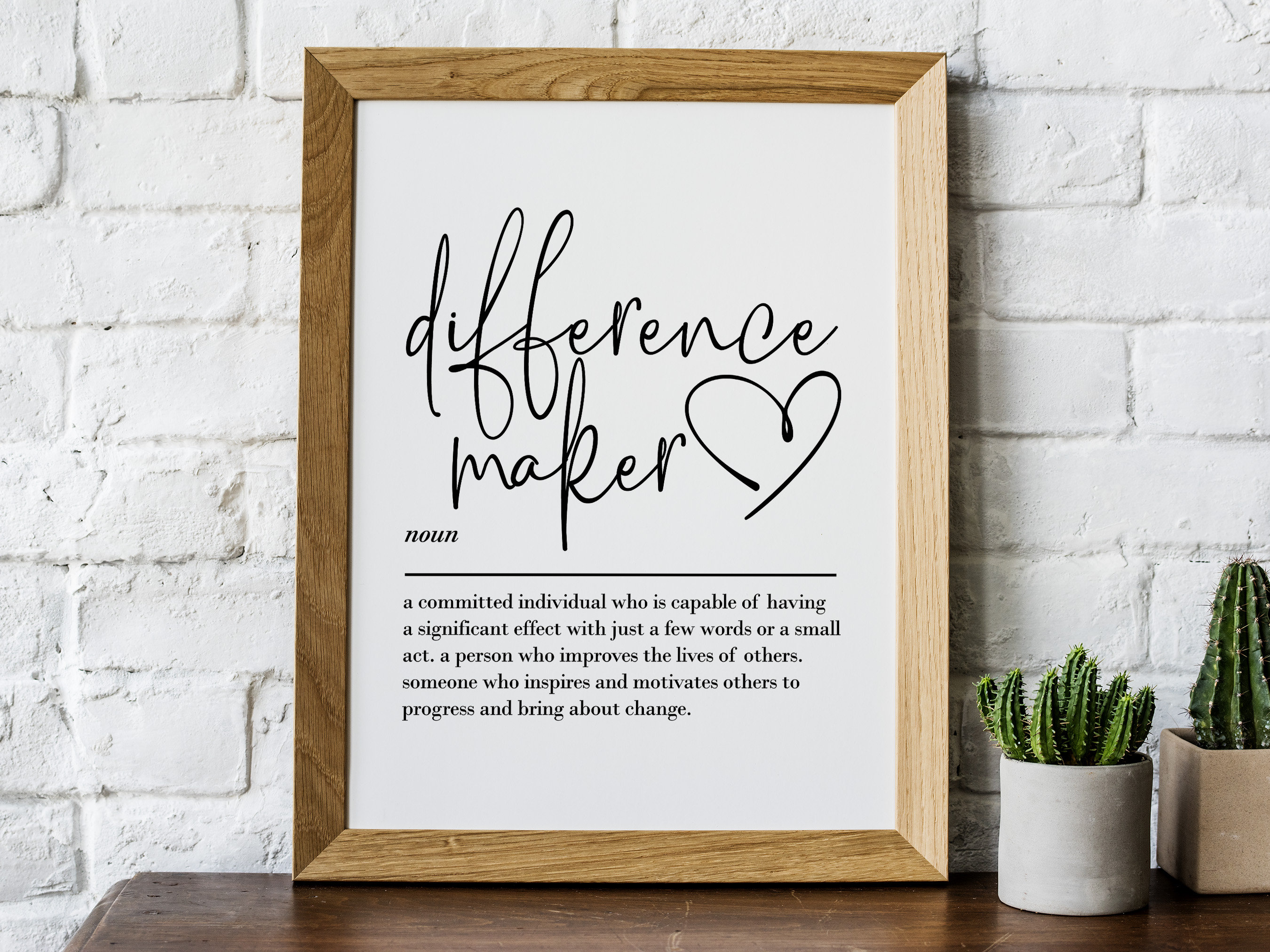 Difference Maker Definition Printable Wall Art Digital - Etsy Canada