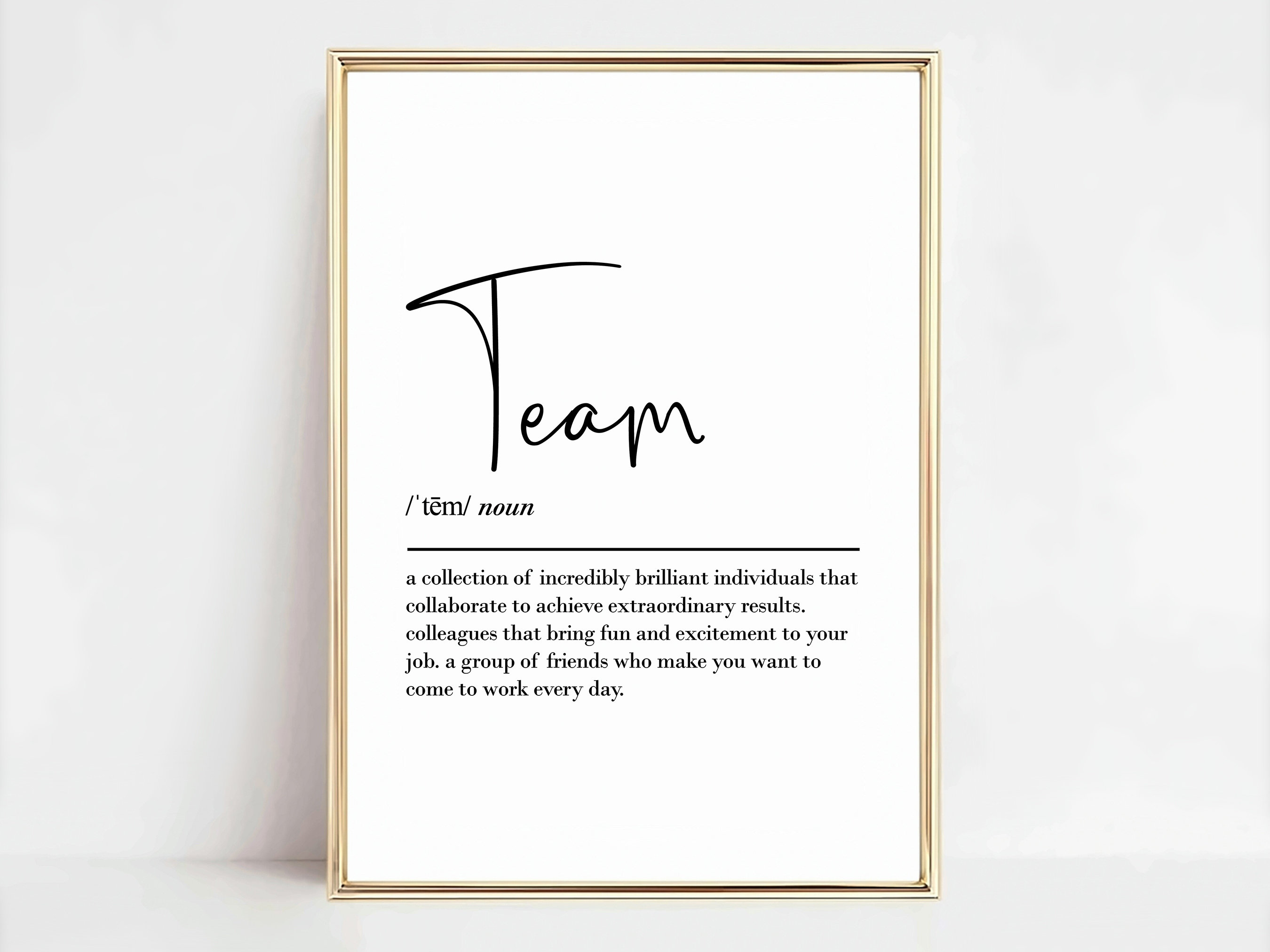 Team Definition, Printable Wall Art, Digital Download, Work Bestie ...