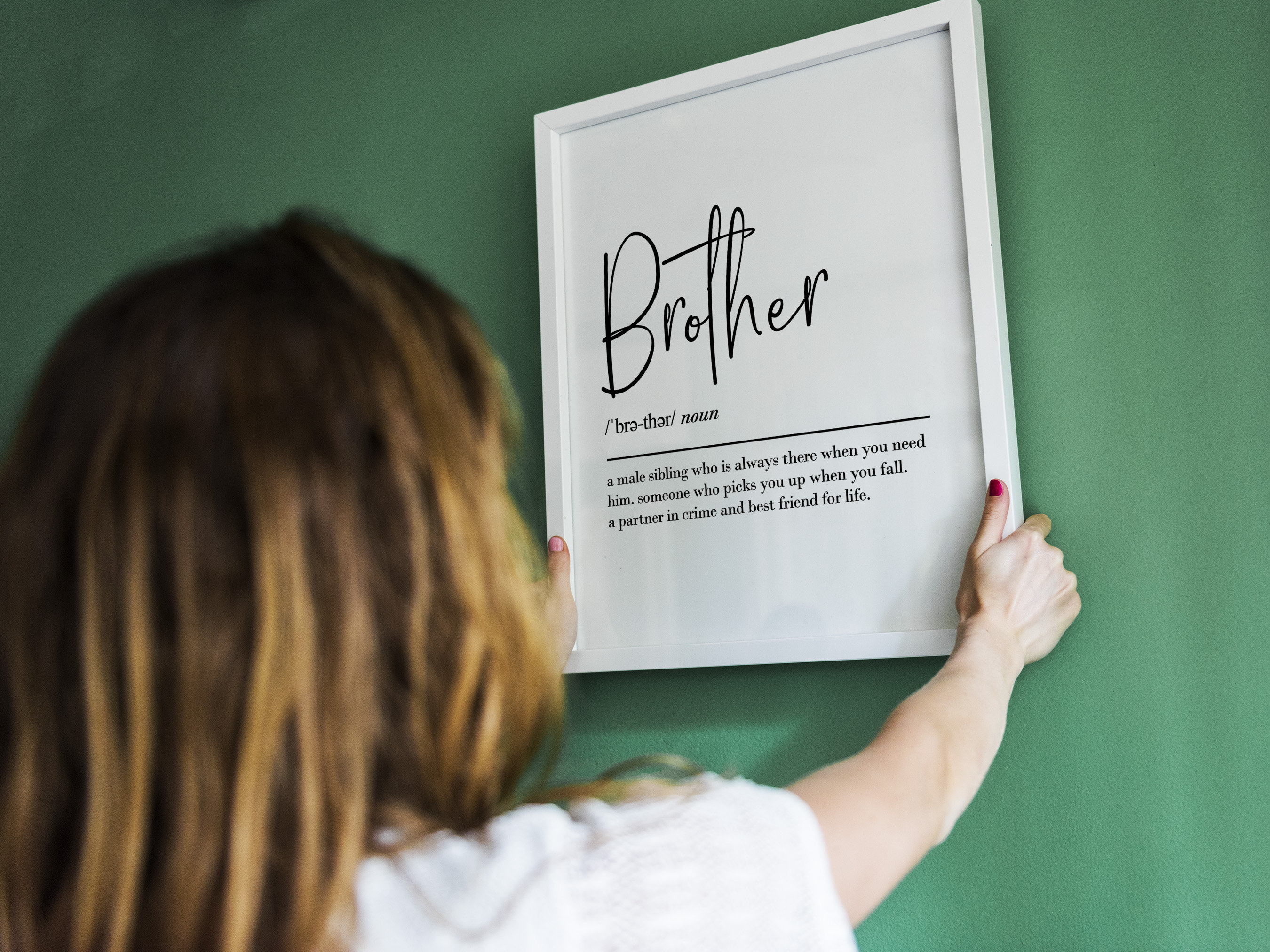 Brother Definition, Printable Wall Art, Digital Download, Brother Gift ...