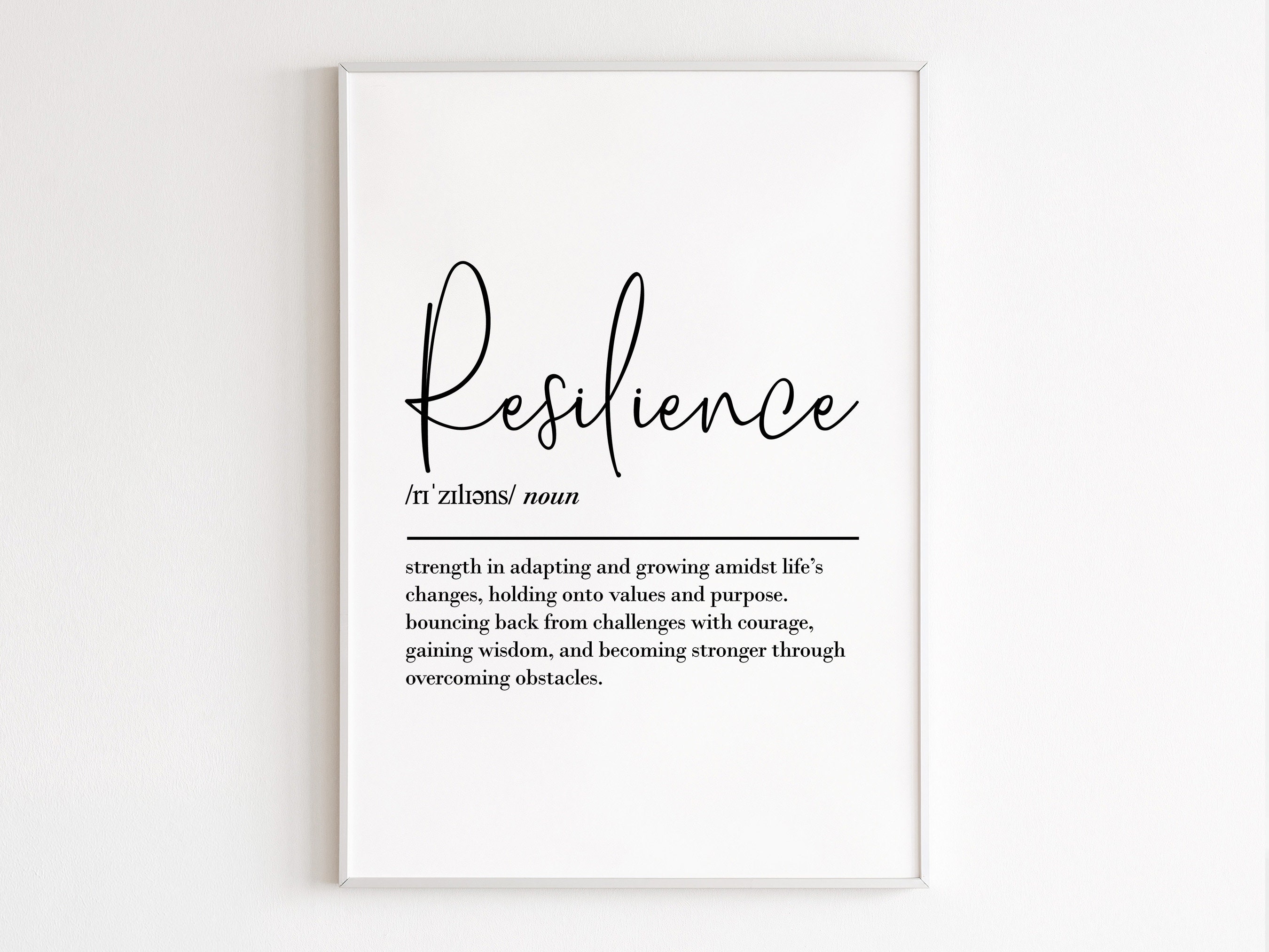 Resilience Definition, Printable Wall Art, Digital Download, Resilience ...