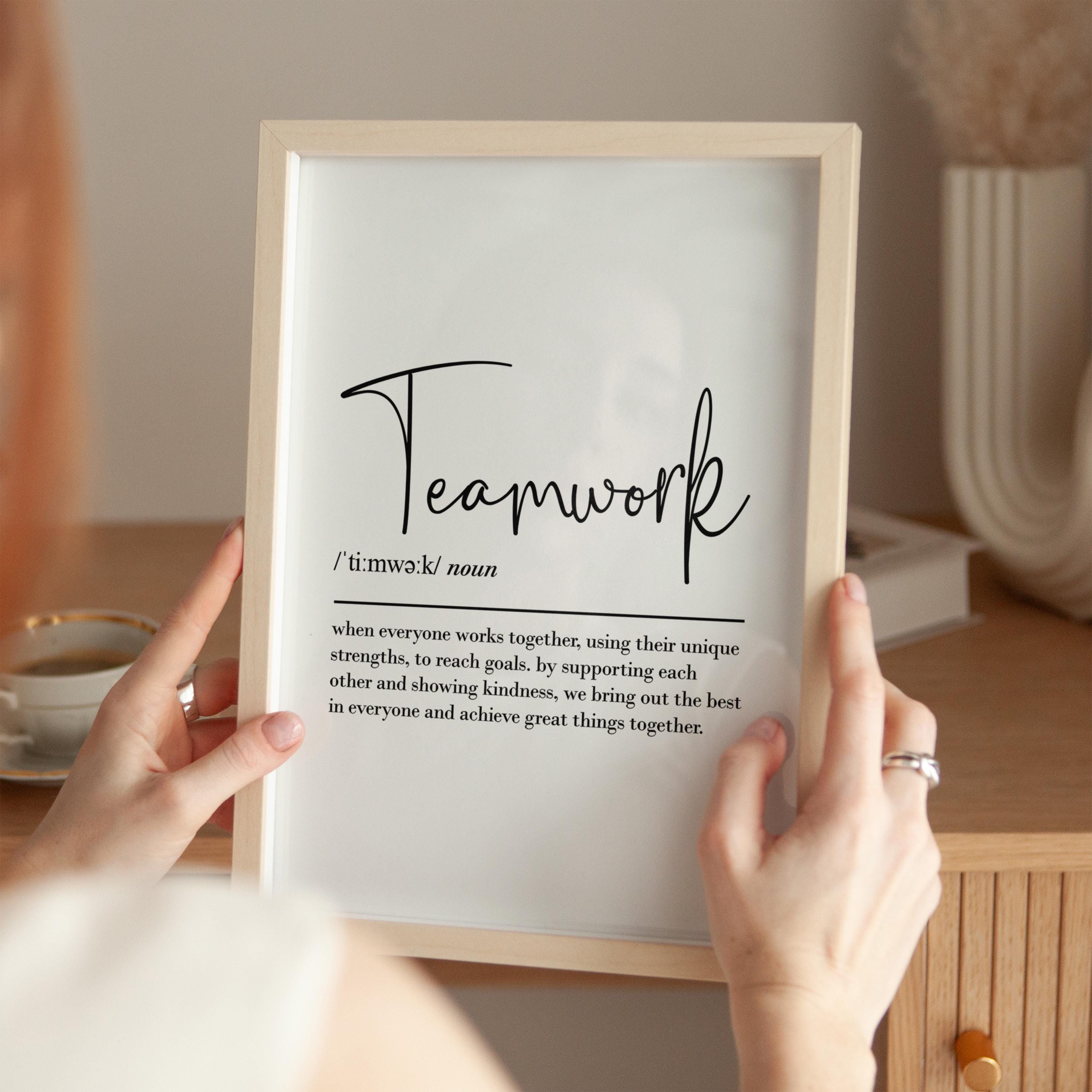 Teamwork Definition, Printable Wall Art, Digital Download, Work Bestie ...