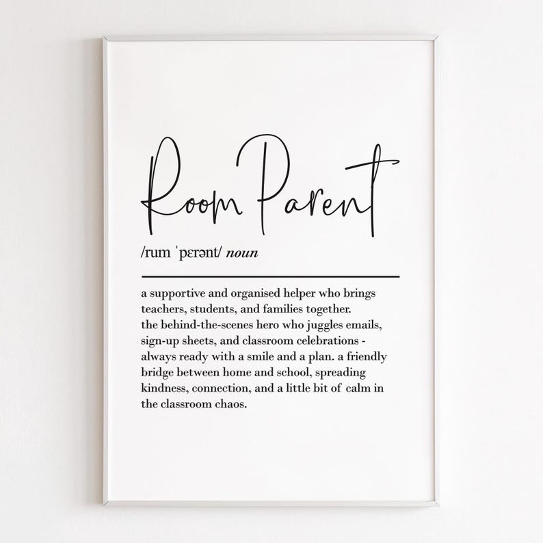 Room Parent Definition, Printable Wall Art, Digital Download, Room ...