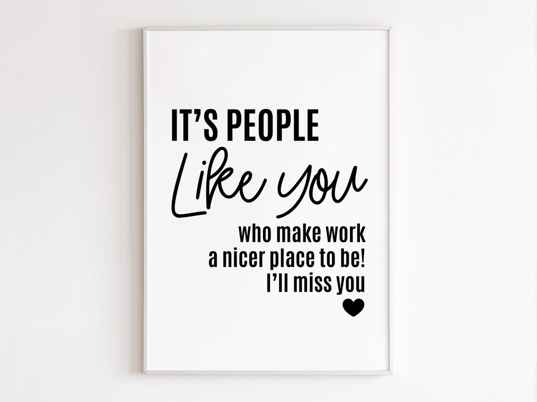 I'll Miss You, Printable Wall Art, Digital Download, Coworker Gift ...