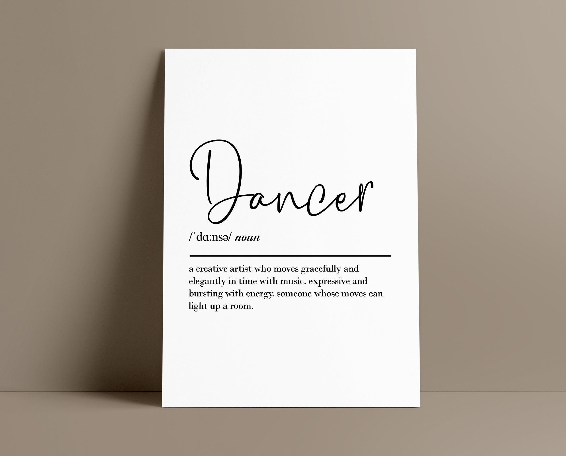 Dancer Definition Printable Wall Art Digital Download - Etsy