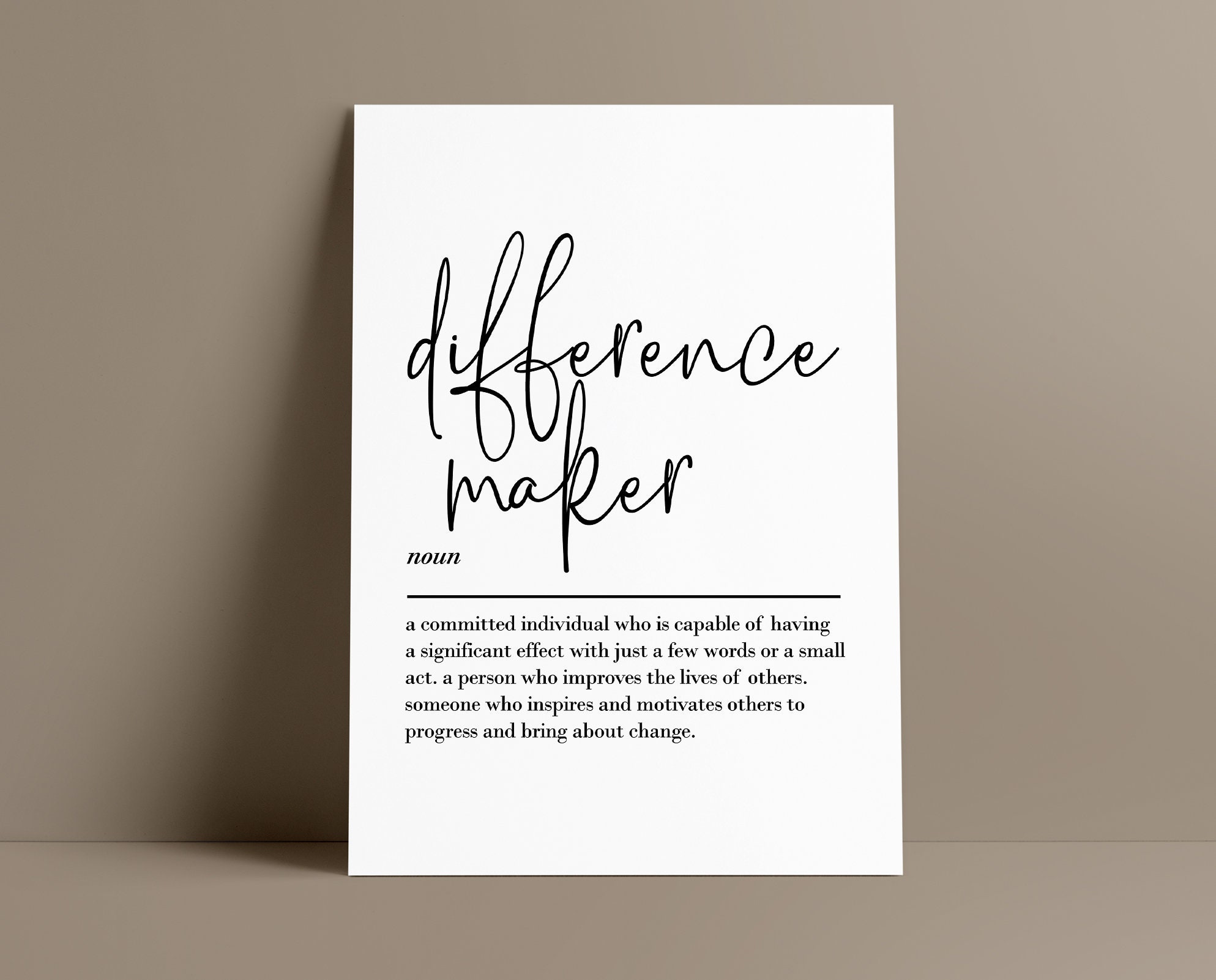 Difference Maker Definition Printable Wall Art Digital - Etsy Australia