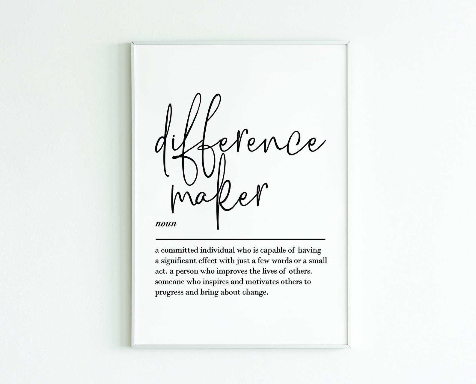 Difference Maker Definition, Printable Wall Art, Digital Download ...