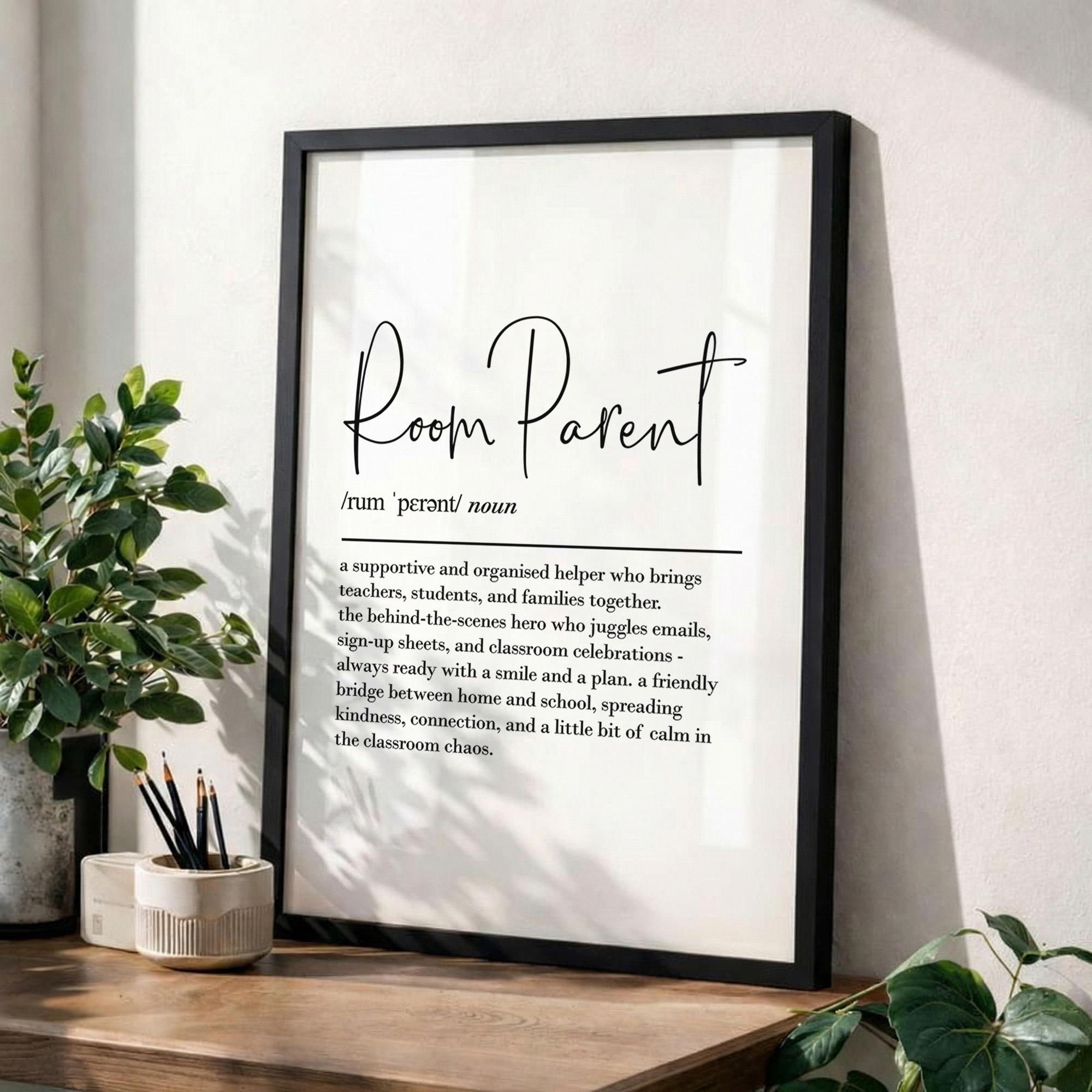 Room Parent Definition, Printable Wall Art, Digital Download, Room ...