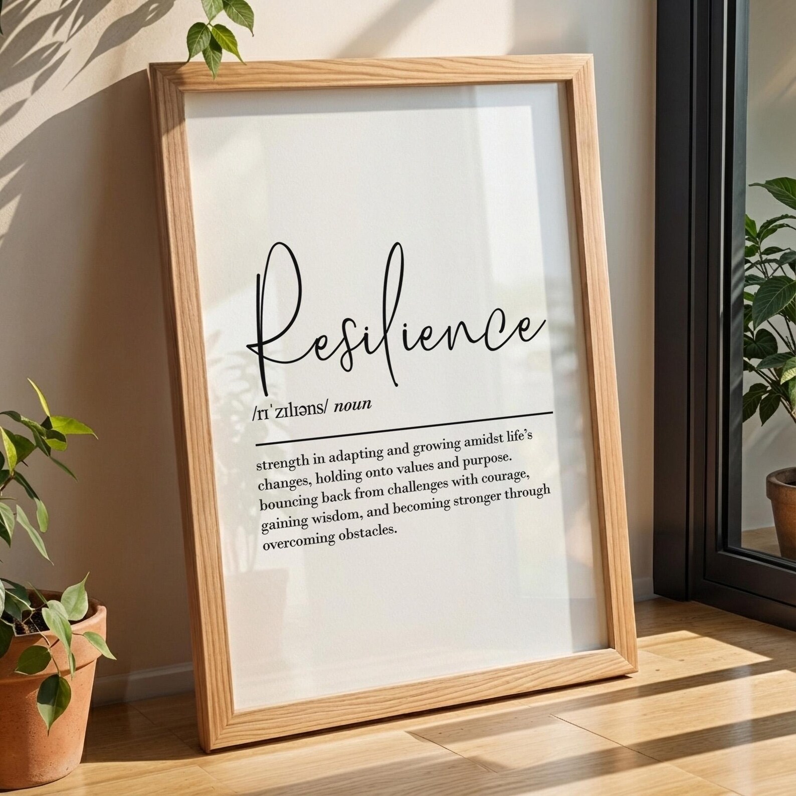 Resilience Definition, Printable Wall Art, Digital Download, Resilience ...