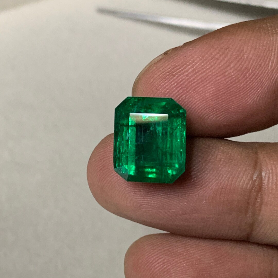 12x10 Mm Natural Certified Emerald Cut Emerald Loose Stone for - Etsy