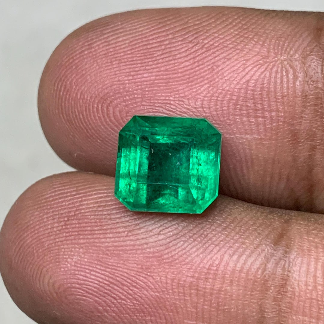 No Oil Certified Emerald Square Cut Gemstone 3.3ct Loose Emerald for ...