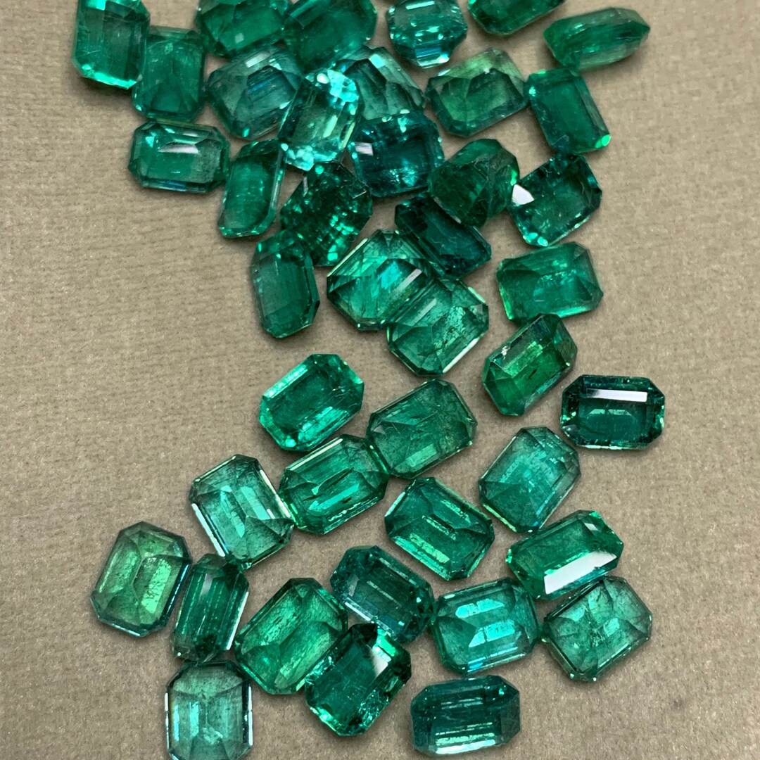 Natural Emerald Cut Emerald Loose Gemstone for Necklace Emerald ...