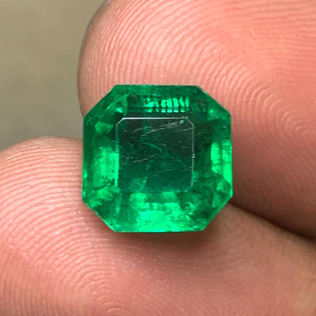 AAA Emerald Square Cut for Mens Ring Premium Emerald for Wedding Ring ...