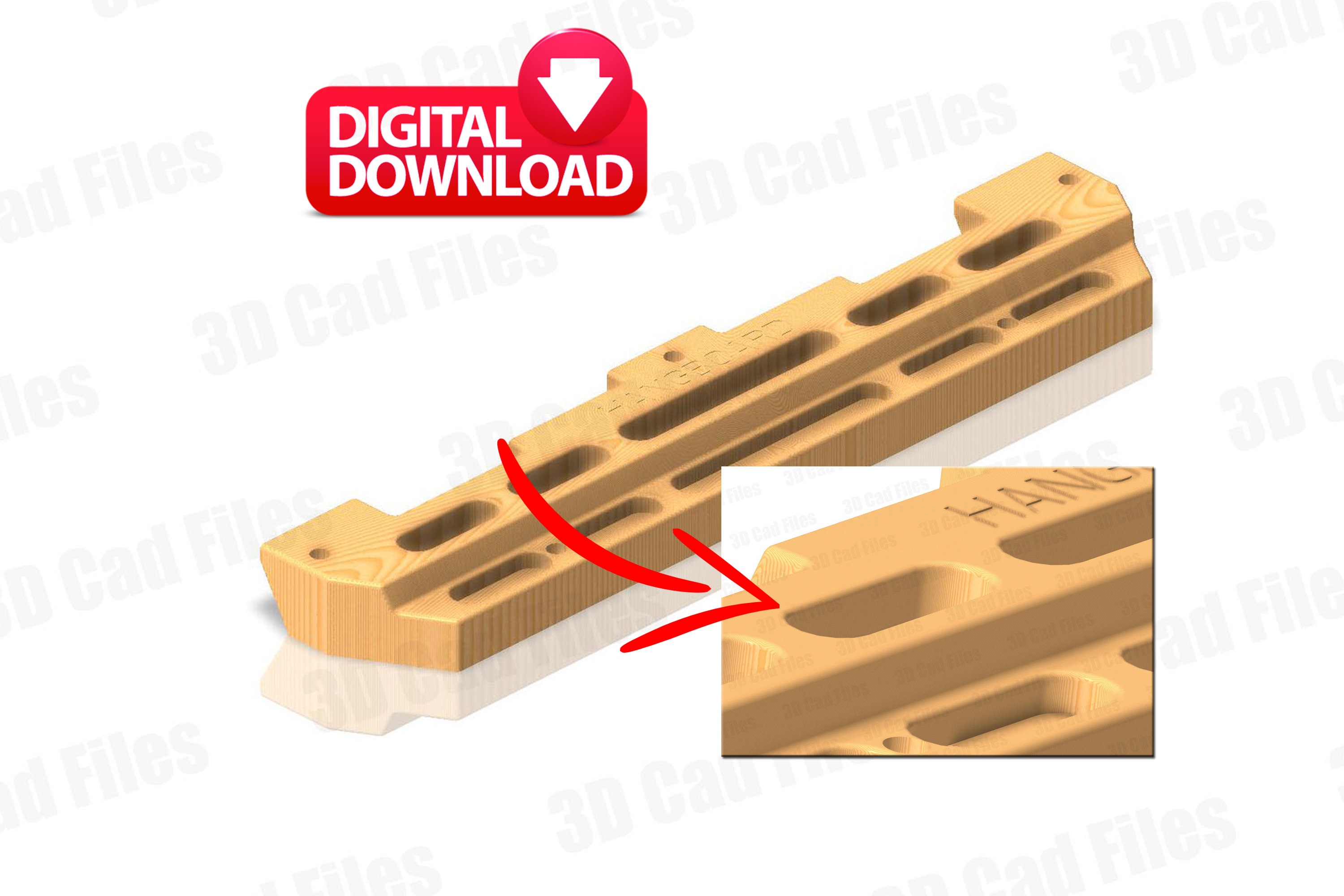 Hangboard 3D Cad |||| Step - Iges - Stl |||| for CNC and 3d Printers - Etsy
