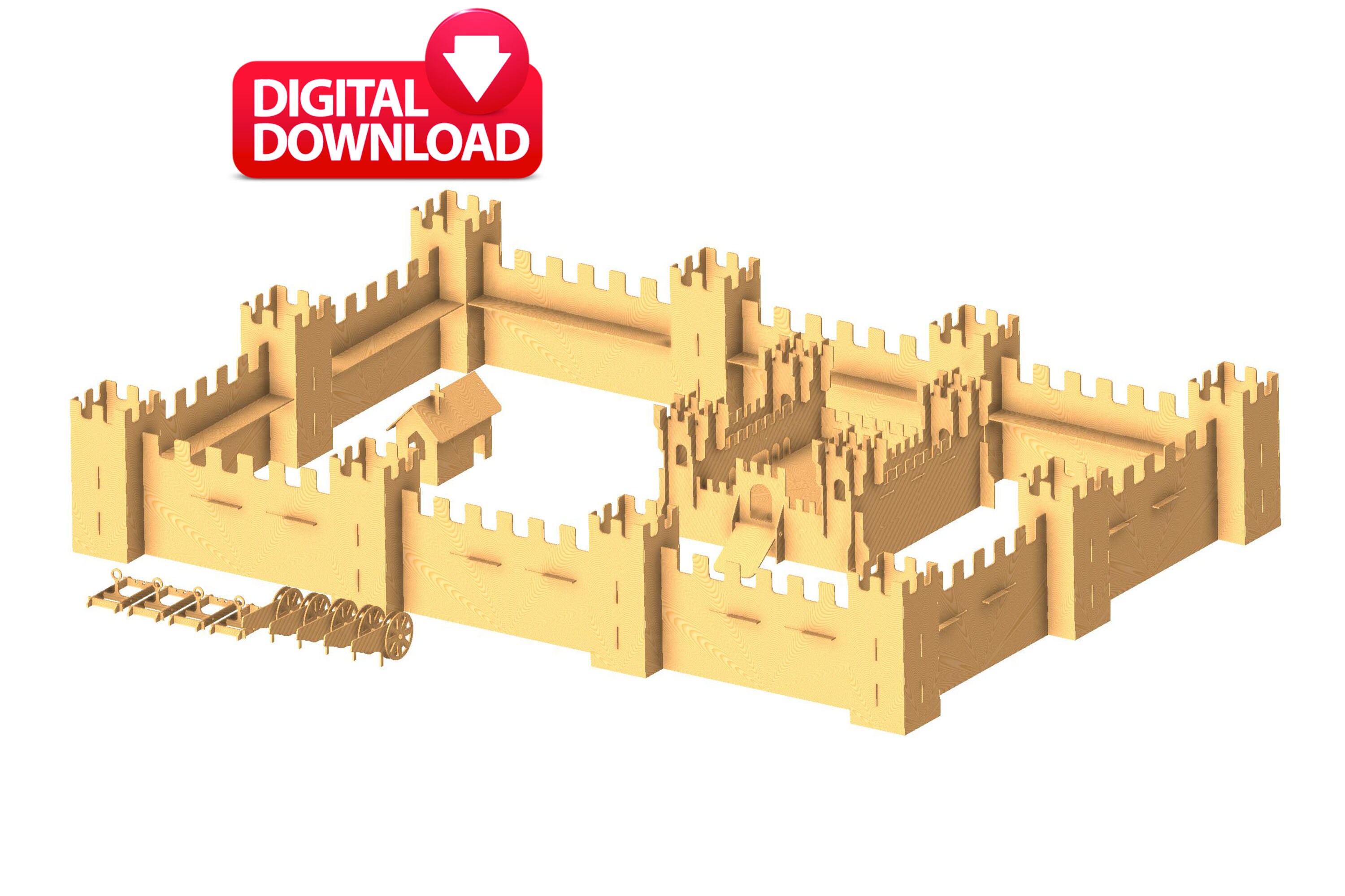 Big Castle Cutting Plan - DIY - DWG - IGES - Etsy