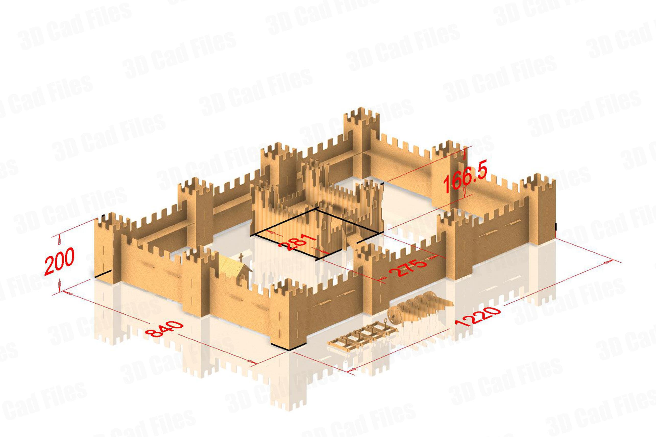 Big Castle Cutting Plan DIY DWG IGES - Etsy