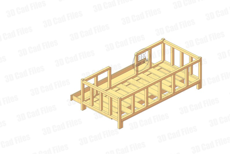 Small Single Bed Plan Montessori - Full Plan - Digital Download - Dxf ...