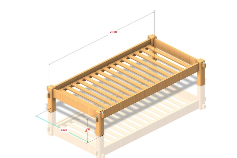 Super Single Bed Frame Plan Rustic - Handmade - Easy DIY Plan - Digital ...